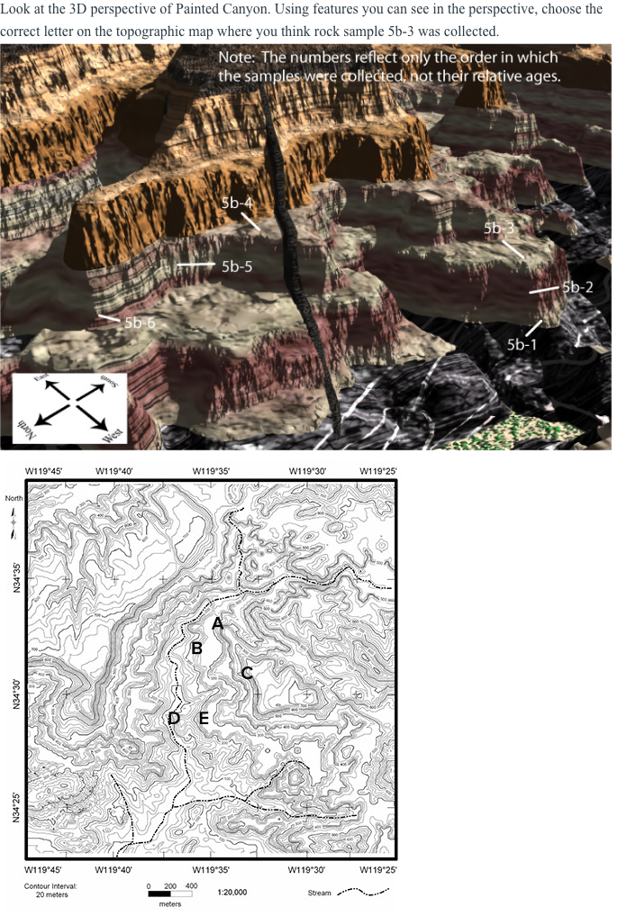 Solved Look at the 3D perspective of Painted Canyon. Using | Chegg.com