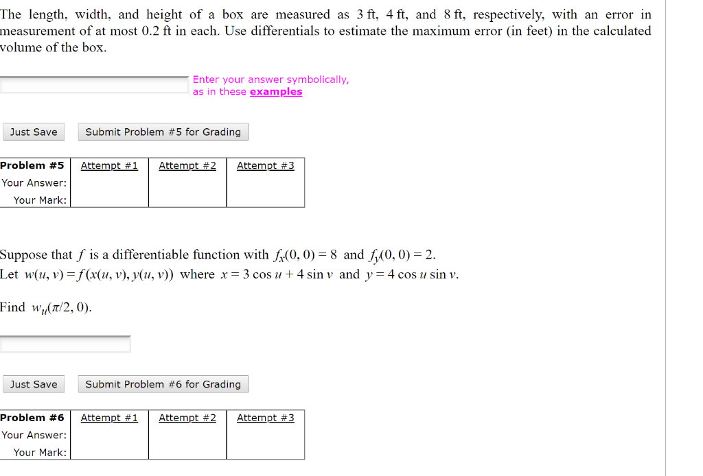 Solved The length, width, and height of a box are measured | Chegg.com