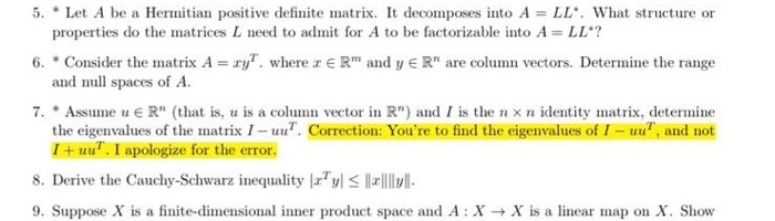 Solved 5. * Let A be a Hermitian positive definite matrix. | Chegg.com
