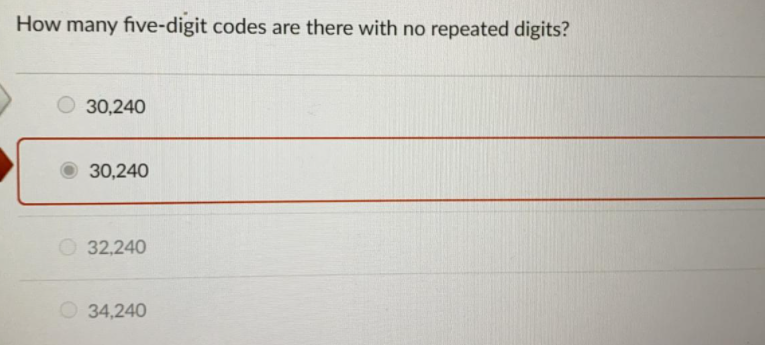 Solved How many five-digit codes are there with no repeated | Chegg.com