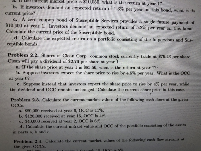 Solved Hello can anyone help me 2.2b-c please. OCC is | Chegg.com