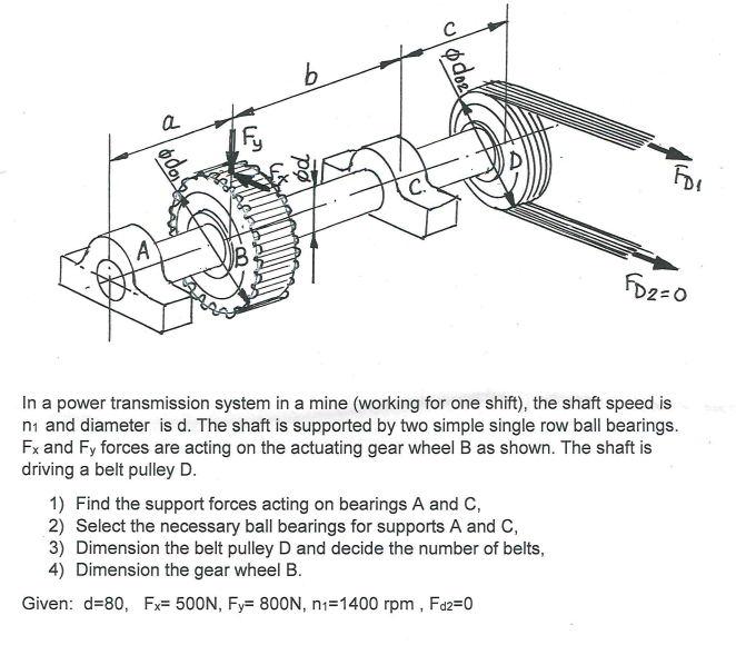 In a power transmission system in a mine (working for | Chegg.com