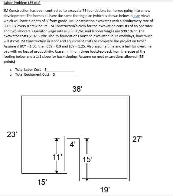 Solved Earthwork Problem (30 pts) Use the grid method to | Chegg.com