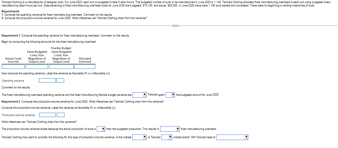 Solved Drop down options (in order): Different/the | Chegg.com