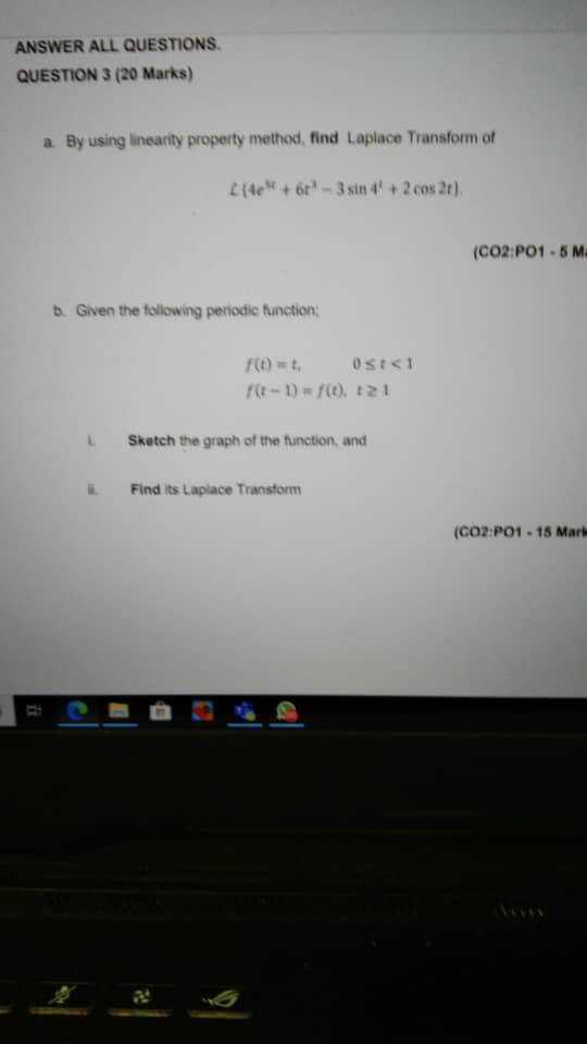 Solved ANSWER ALL QUESTIONS QUESTION 3 (20 Marks) a By using | Chegg.com
