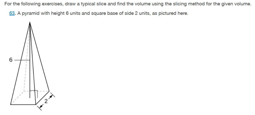 Solved For the following exercises, draw a typical slice and | Chegg.com