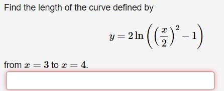 Solved Find the length of the curve defined by | Chegg.com