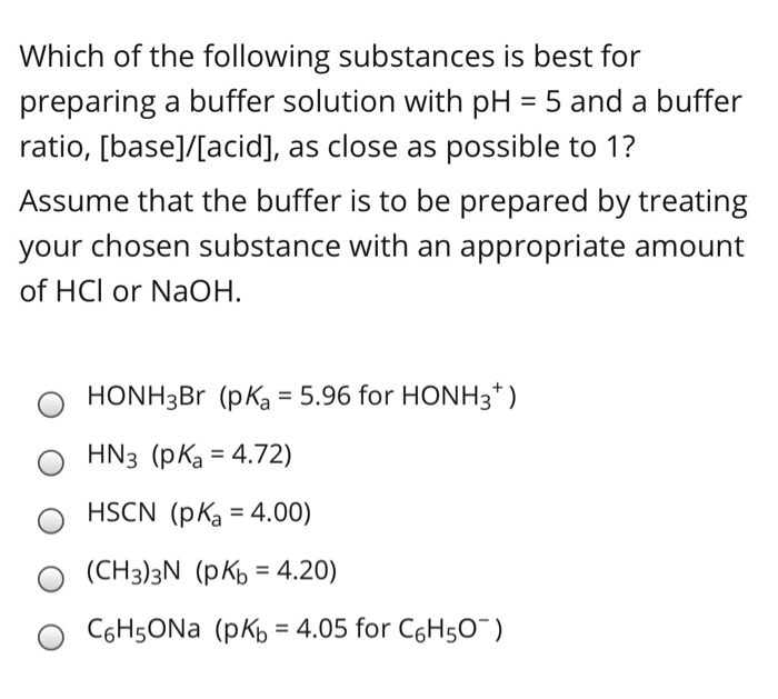 Solved Which Of The Following Substances Is Best For