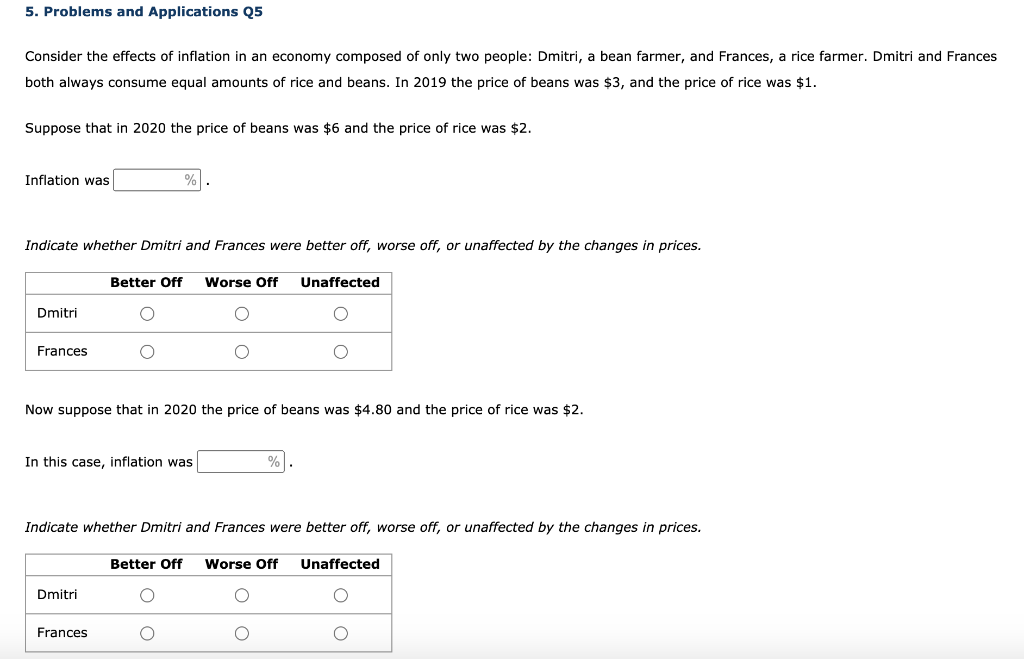 Solved 5. Problems and Applications Q5 Consider the effects | Chegg.com