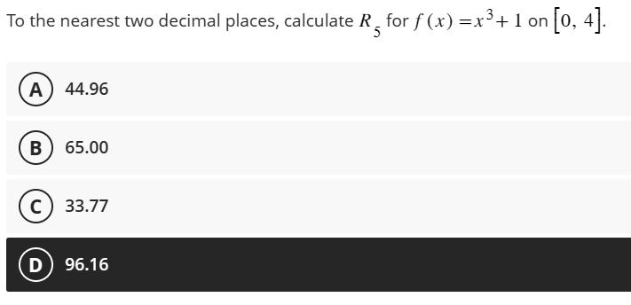 Solved To the nearest two decimal places, calculate R5 for | Chegg.com