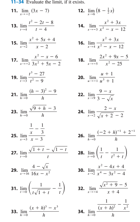 Solved 11-34 Evaluate the limit, if it exists. 11. lim (3x – | Chegg.com