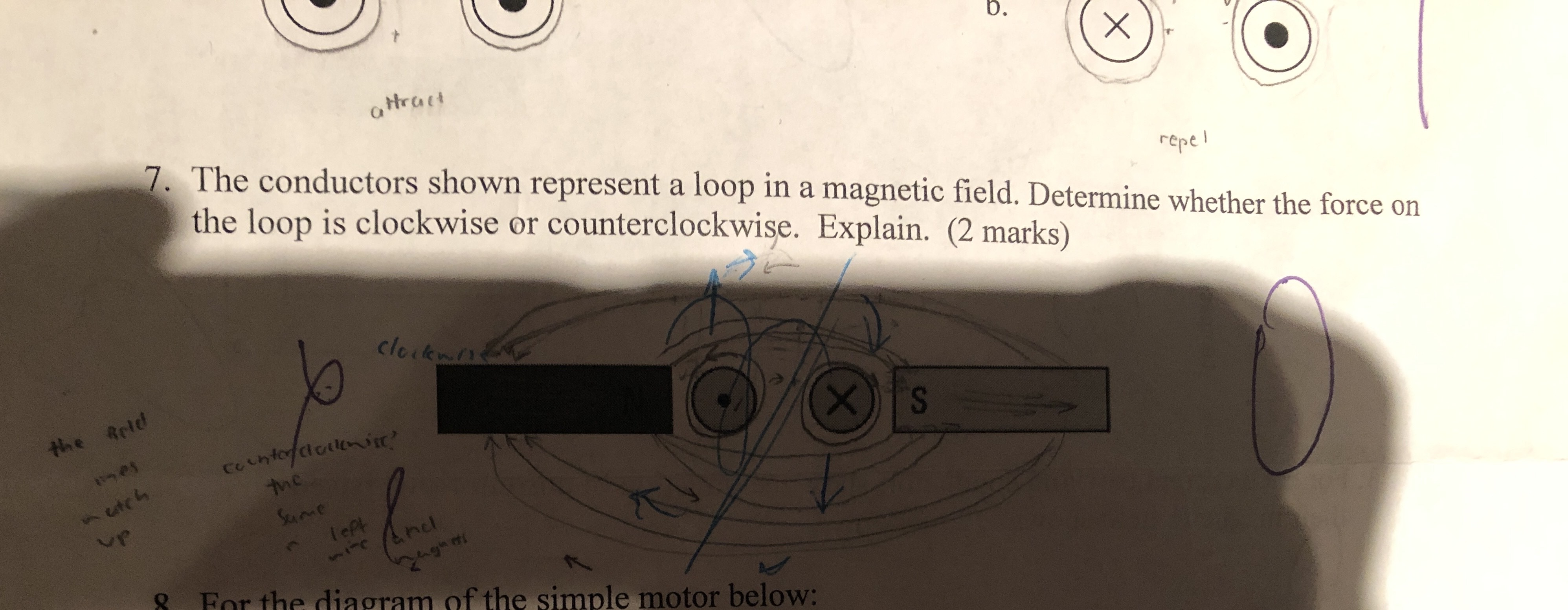 Solved 7. The conductors shown represent a loop in a | Chegg.com