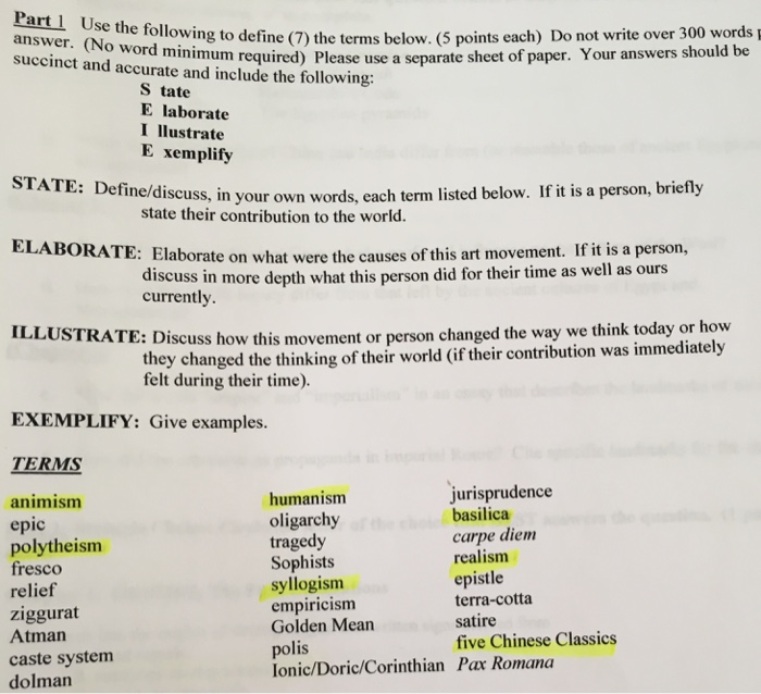 answer. ( succinct and accurate and include the | Chegg.com