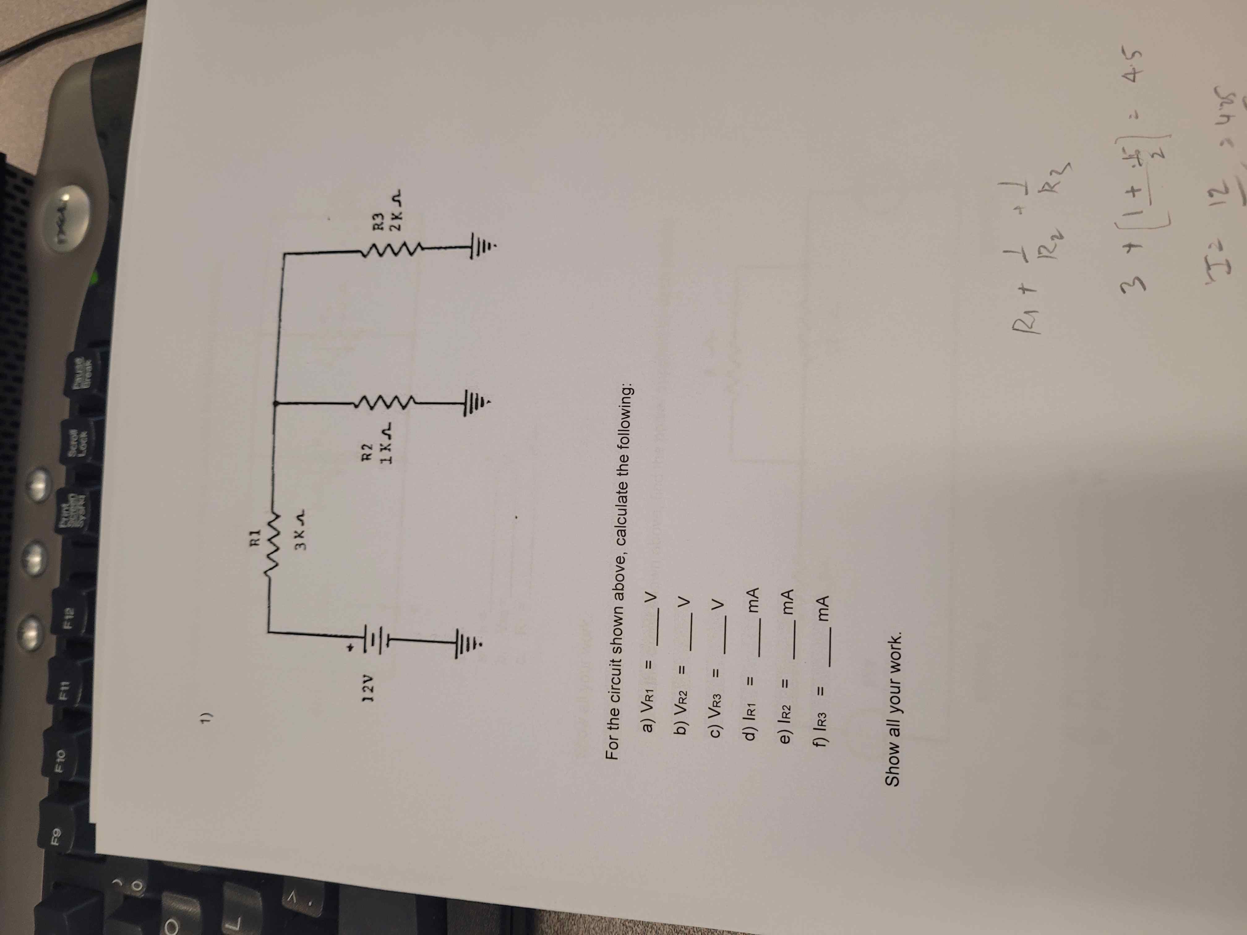 Solved For the circuit shown above, calculate the following: | Chegg.com