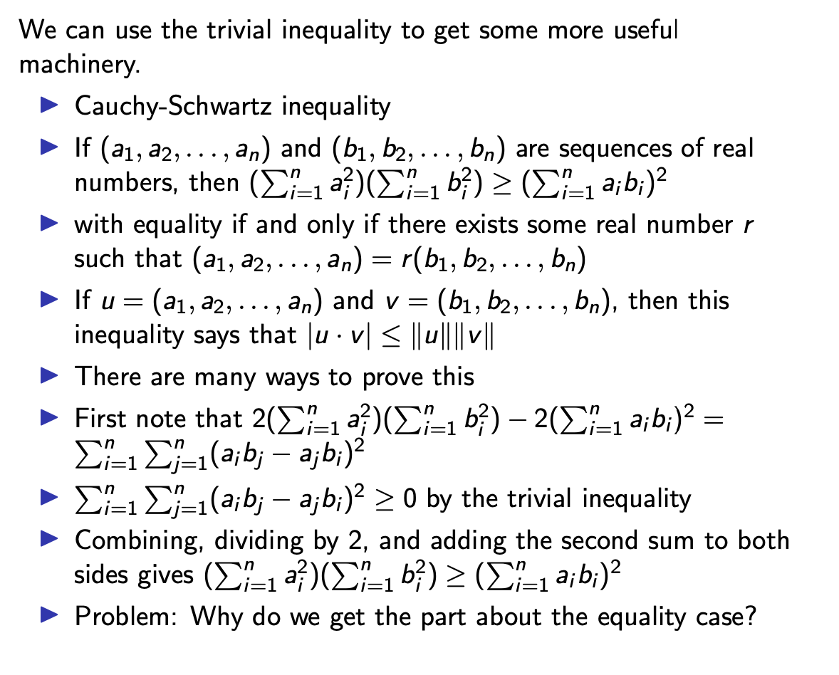 Solved (a1, 22, We can use the trivial inequality to get | Chegg.com