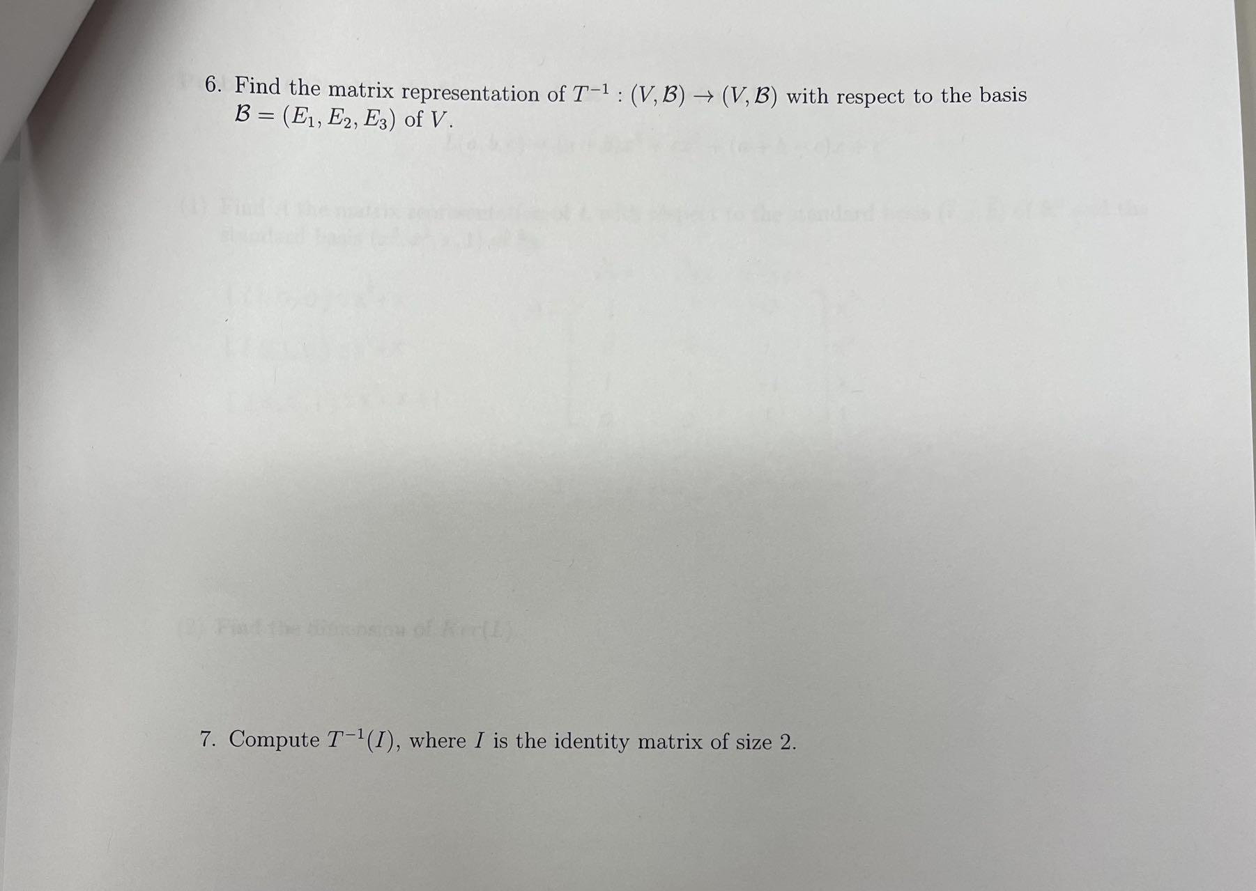 Solved Problem 5 Let V denote the space of all symmetric 2×2 | Chegg.com