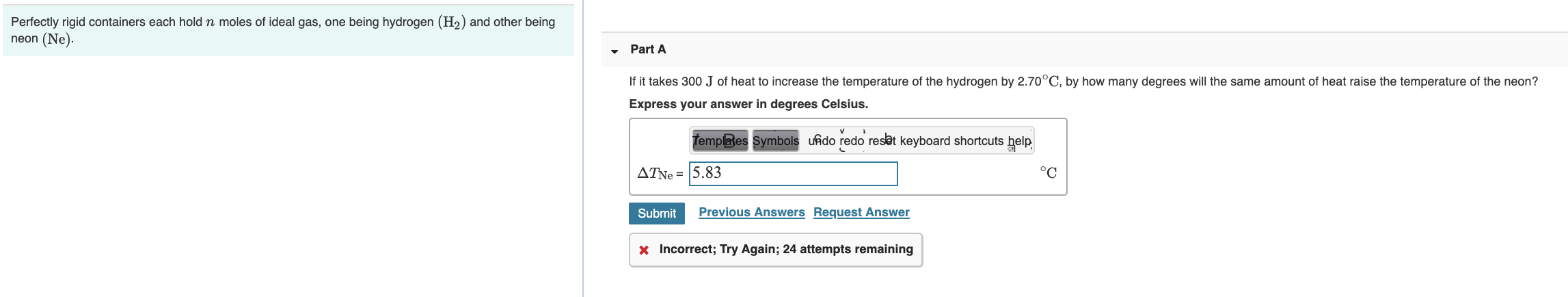 Solved Perfectly rigid containers each hold n moles of ideal | Chegg.com