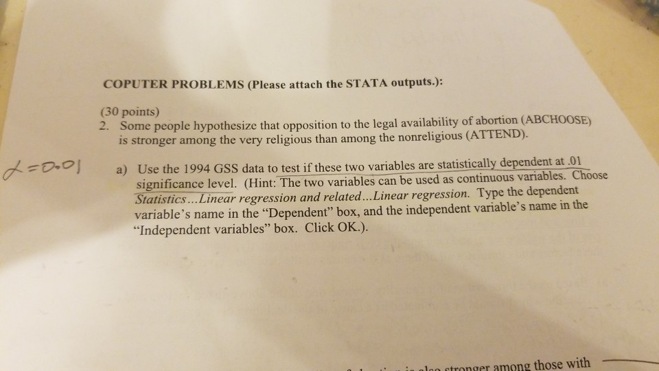 Solved Coputer Problems Please Attach The Stata Outputs 5989