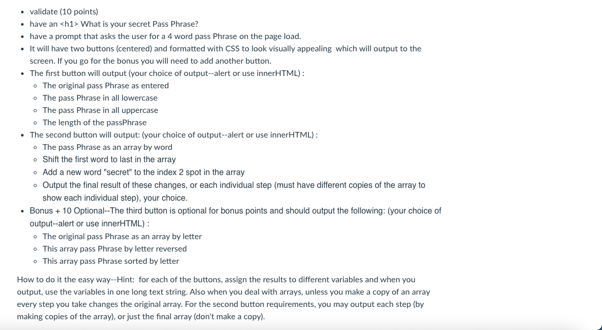 Solved - validate (10 points) - have an What is your | Chegg.com