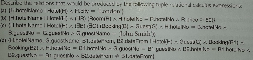 Solved The following tables form part of a database held in | Chegg.com