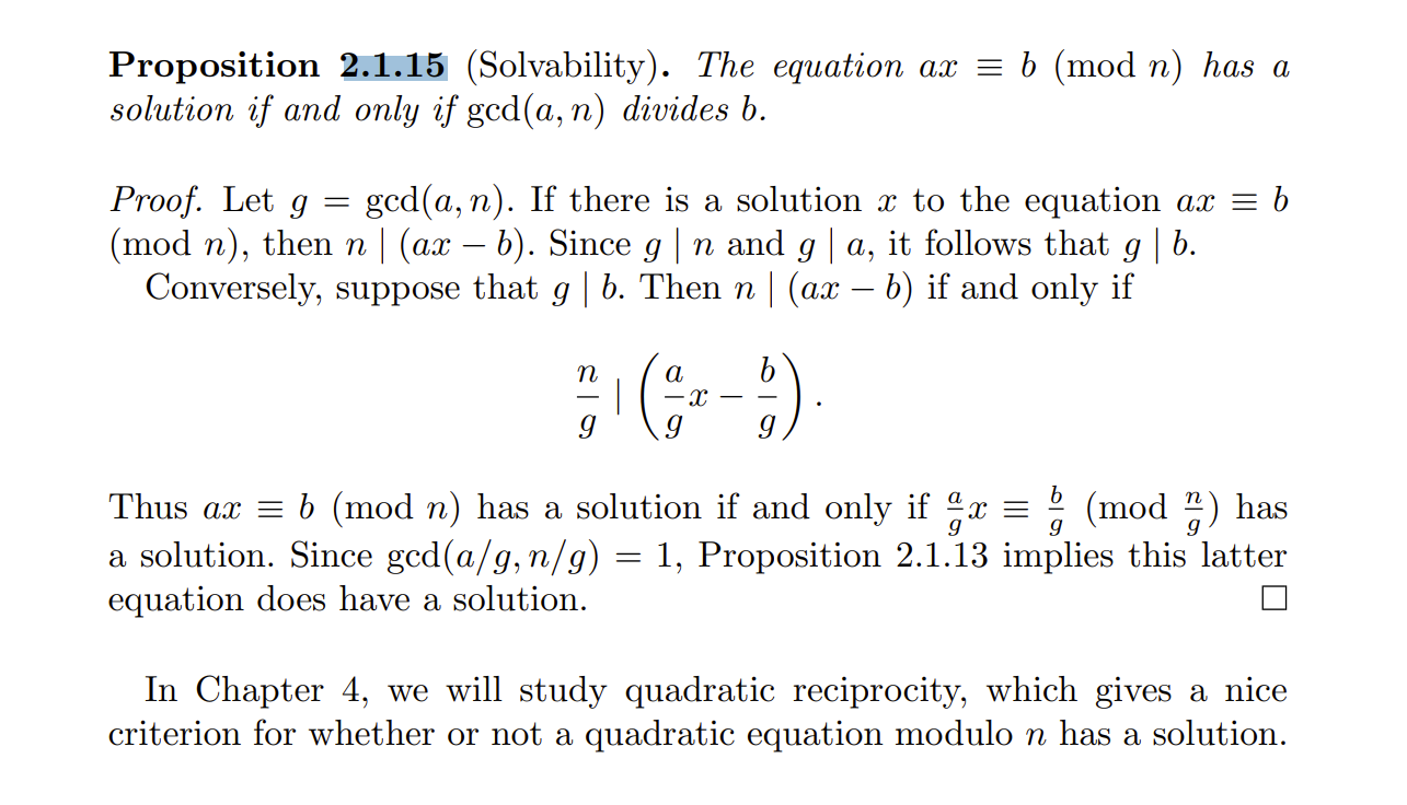 Solved 2.3.1 How to Solve ax≡1(modn) Suppose a,n∈N with | Chegg.com