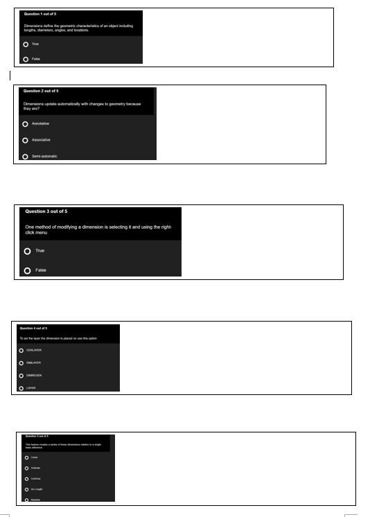 Solved Autodesk Autocad 2d Drafting Dimensioning And