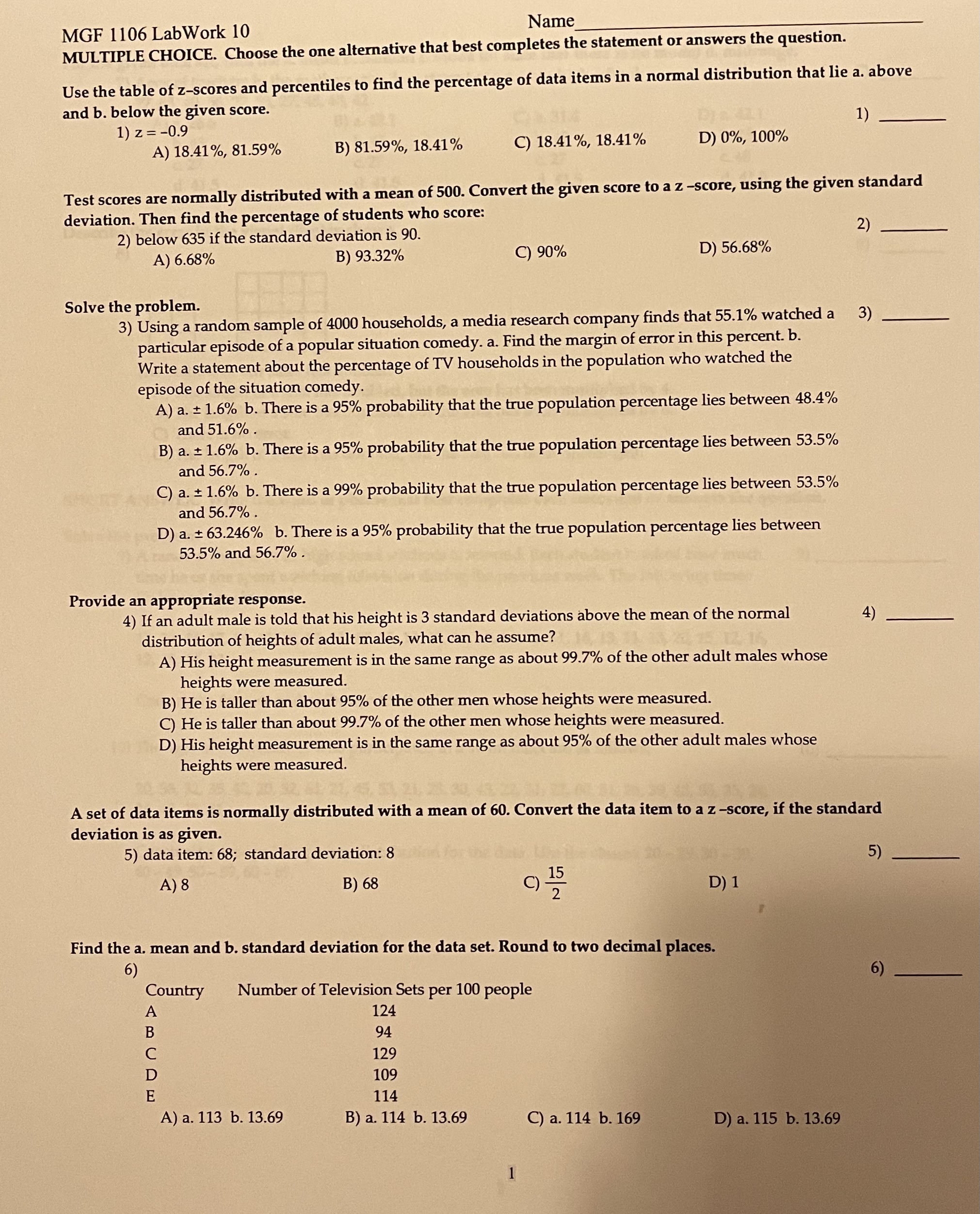 Solved What is the work/formula for each of these? I need to | Chegg.com