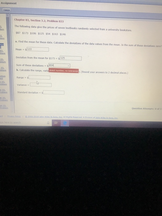 Solved Chapter 03, Section 3.2, Problem 033 The following | Chegg.com