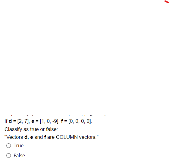 Solved If d=[2,7],e=[1,0,−9],f=[0,0,0,0] What is the | Chegg.com