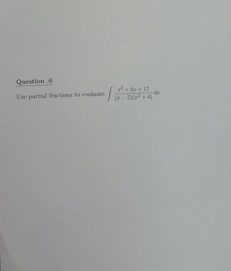 Solved Use partial fractions to evaluate integral x^2 + 4x + | Chegg.com