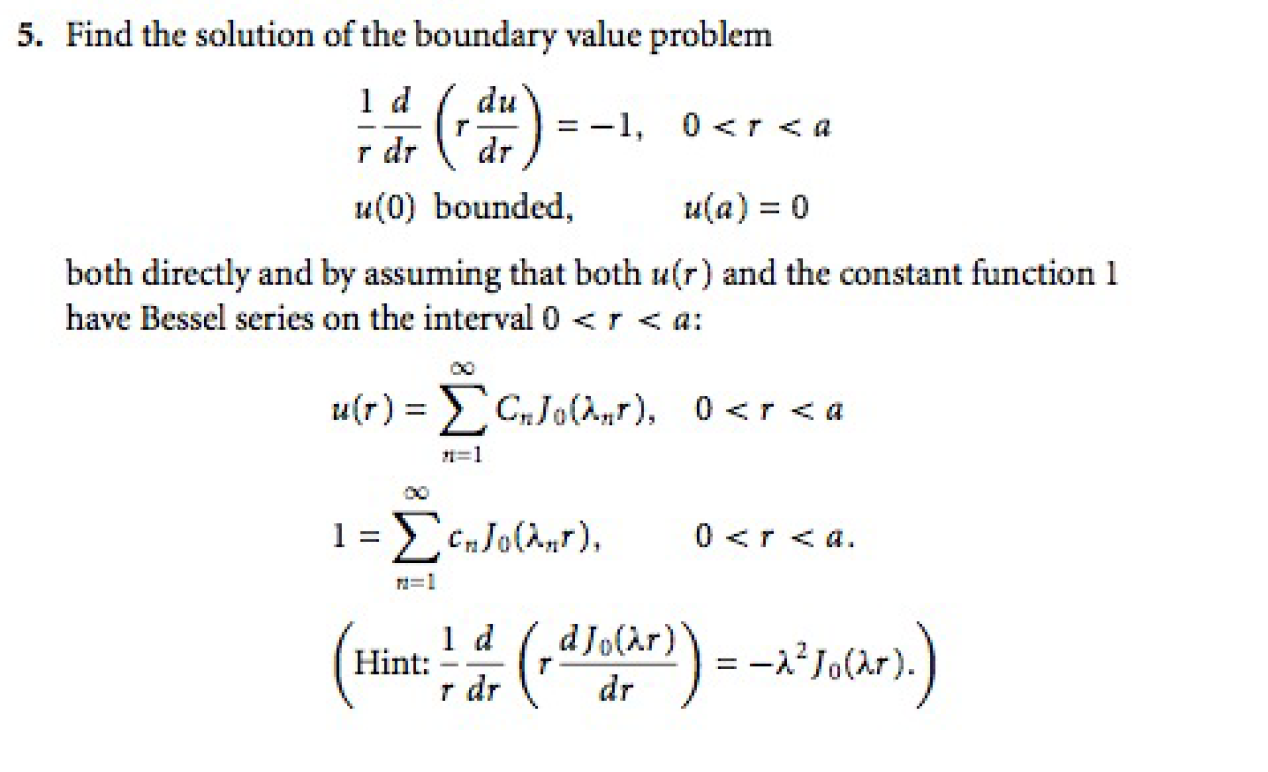5. Find the solution of the boundary value problem \[ | Chegg.com