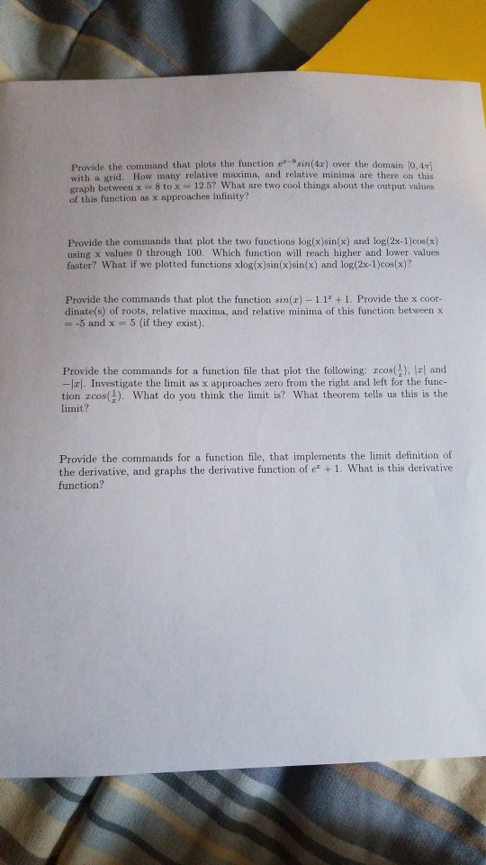 Solved Which is the command when typed into MATLAB that | Chegg.com