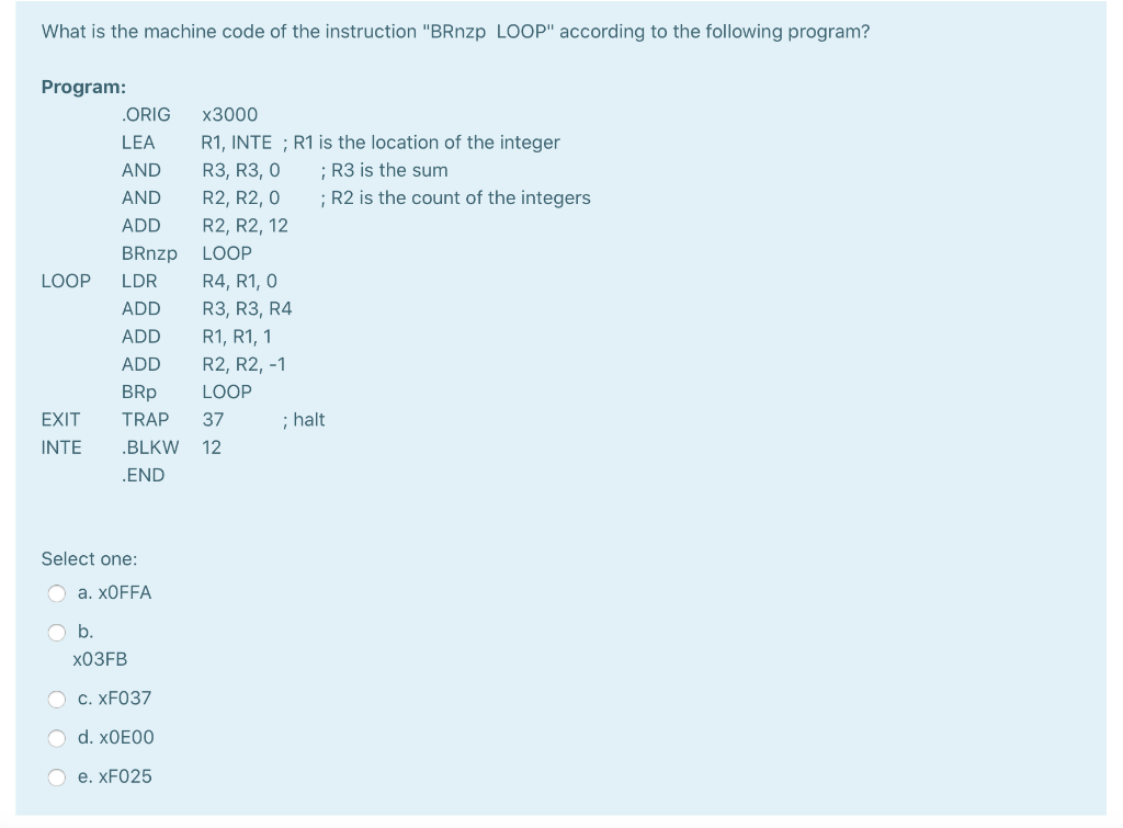 What is the conditional code after the execution of | Chegg.com