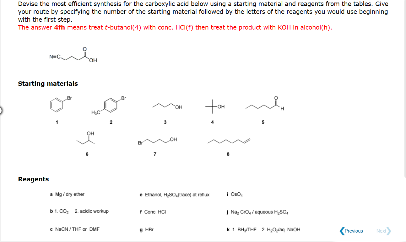 Solved Devise the most efficient synthesis for the | Chegg.com
