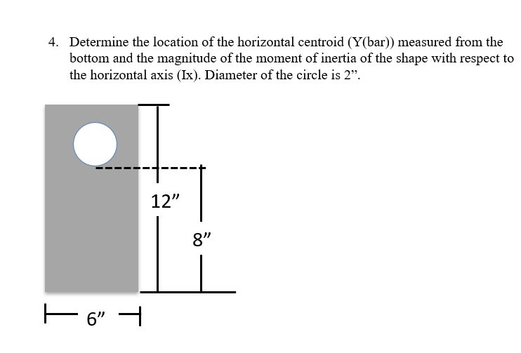 Solved Determine the location of the horizontal centroid | Chegg.com
