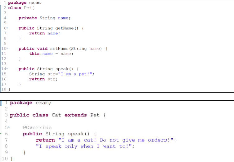 Solved package exam; public class Cat extends Pet \{ | Chegg.com Solved package exam; public class Cat extends Pet \{ | Chegg.com