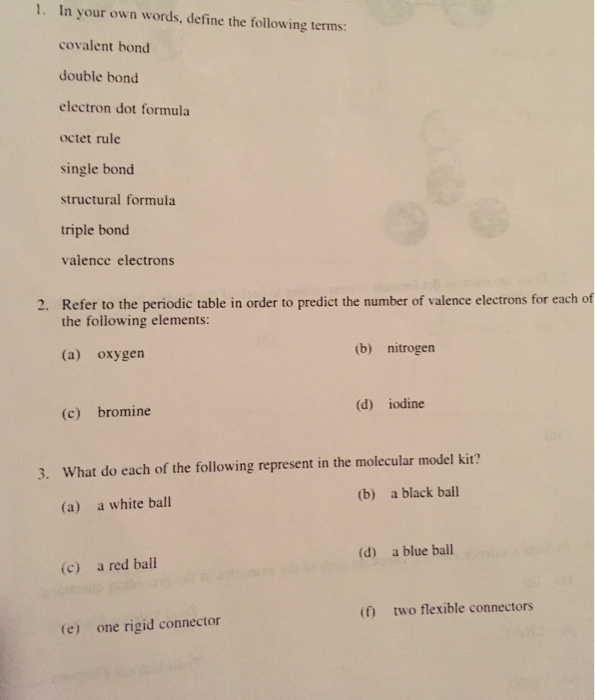 Solved In your own words, define the following terms: | Chegg.com