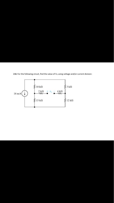 Solved For the following circuit, find the value of V_0 | Chegg.com