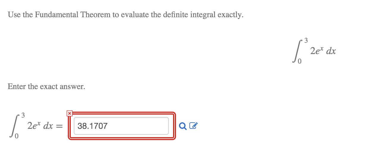 Solved Use the Fundamental Theorem to evaluate the definite | Chegg.com