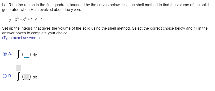Solved Let R be the region bounded by the following curve. | Chegg.com