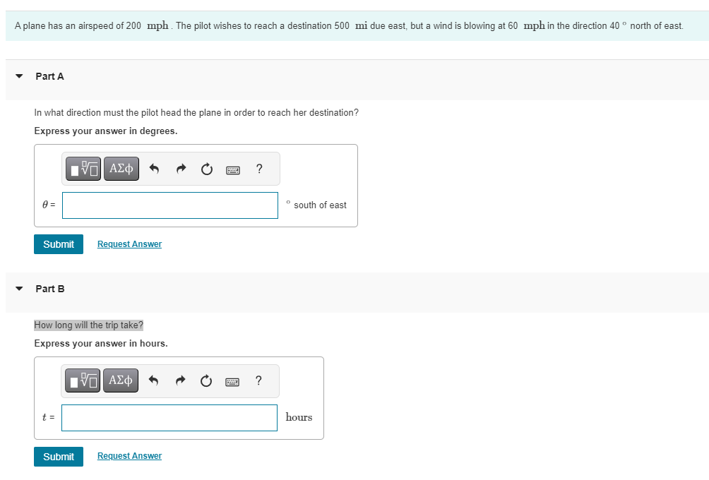 Solved A plane has an airspeed of 200 ﻿ mph ﻿ . ﻿The pilot | Chegg.com