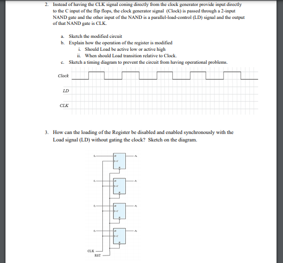 Solved 1. Consider the four-bit register below: CLK 1. | Chegg.com