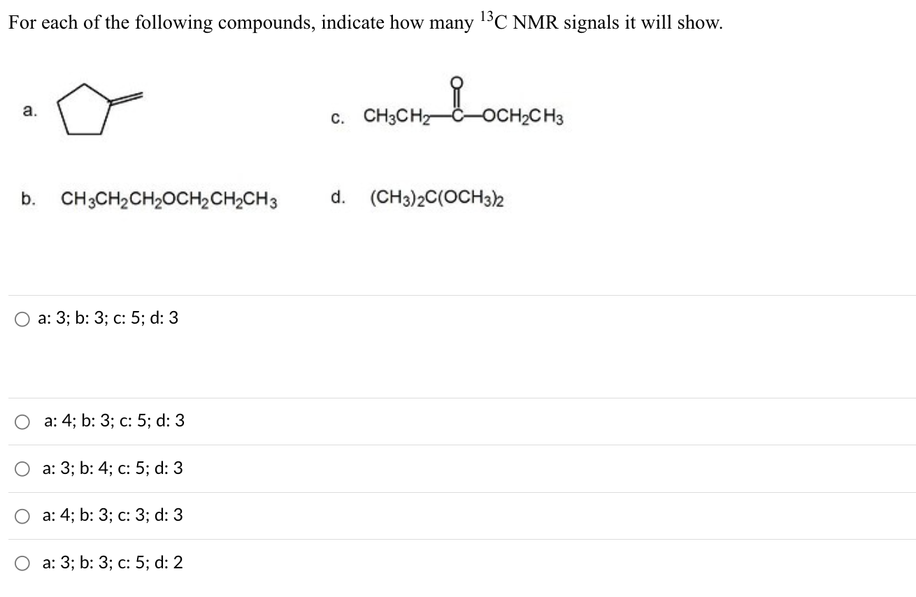 Solved For each of the following compounds, indicate how | Chegg.com