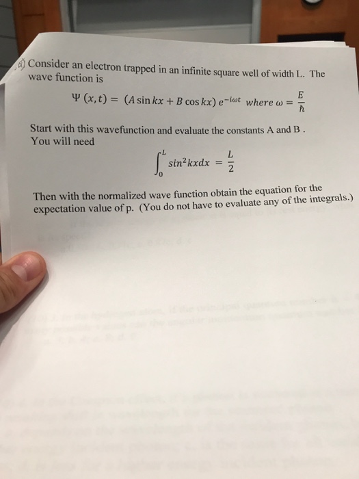 Solved Consider An Electron Trapped In An Infinite Square