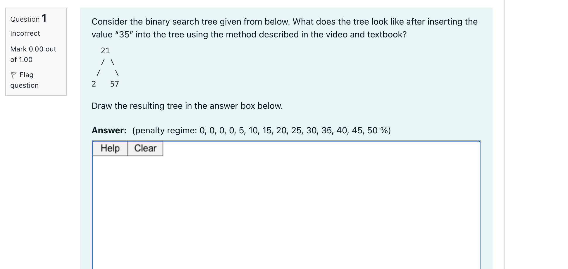 Solved Question 1 Consider the binary search tree given from | Chegg.com