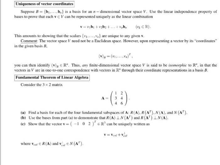 Solved Suppose B = {b_1, ..., b_n} is a basis for an n - | Chegg.com
