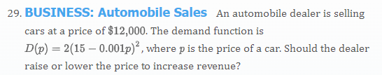 Solved 29. BUSINESS: Automobile Sales An automobile dealer | Chegg.com