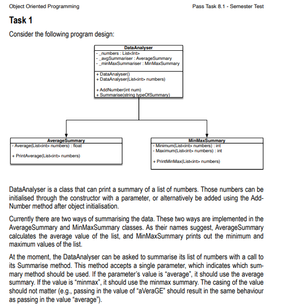 Solved Faculty of Science, Engineering and Technology Object | Chegg.com