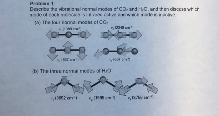Solved Problem 1: Describe the vibrational normal modes of | Chegg.com