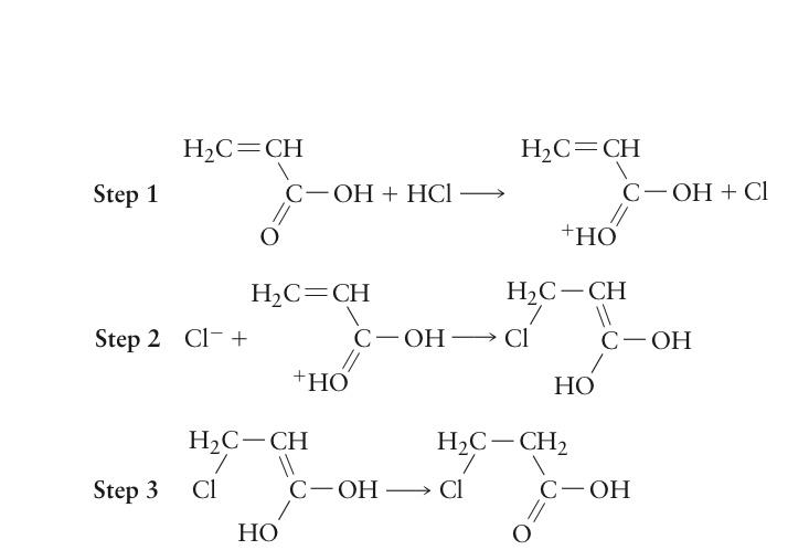 Solved H2C=CH H2C=CH C-OH + C1 Step 1 C-OH + HCI — // 0 | Chegg.com